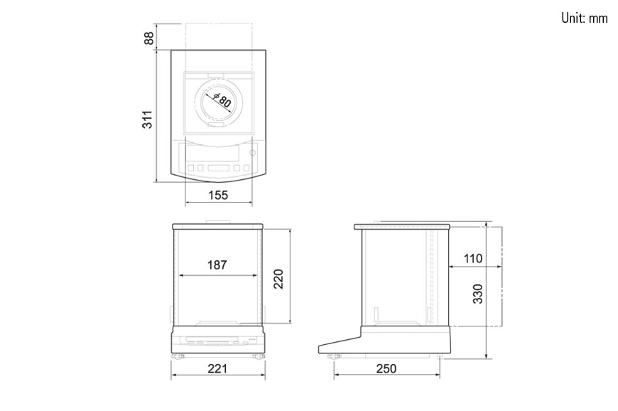 CAS CAUW220 Measuring Capacity 0.22 Kg Analytical Balance - CAS India